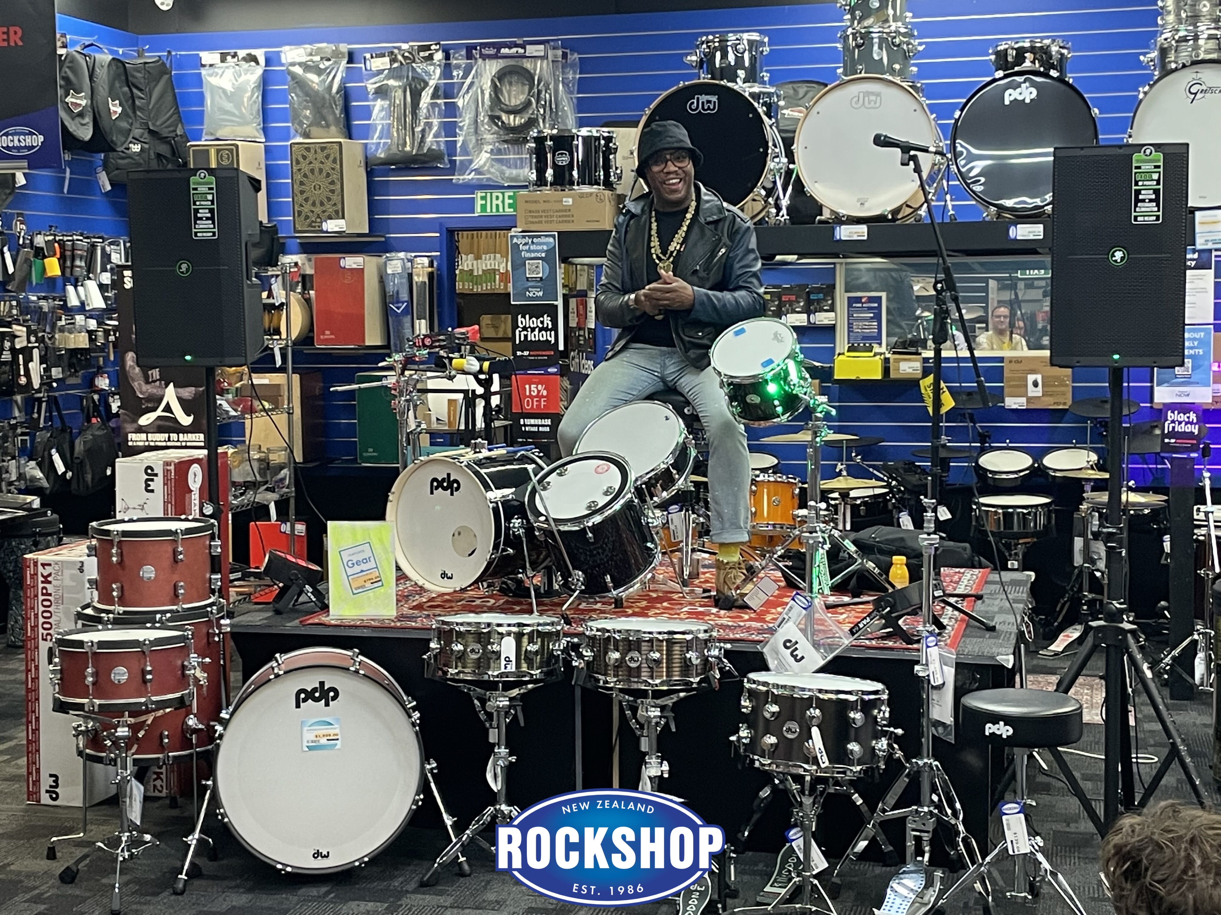 Daru Jones Visits Hornby Rockshop