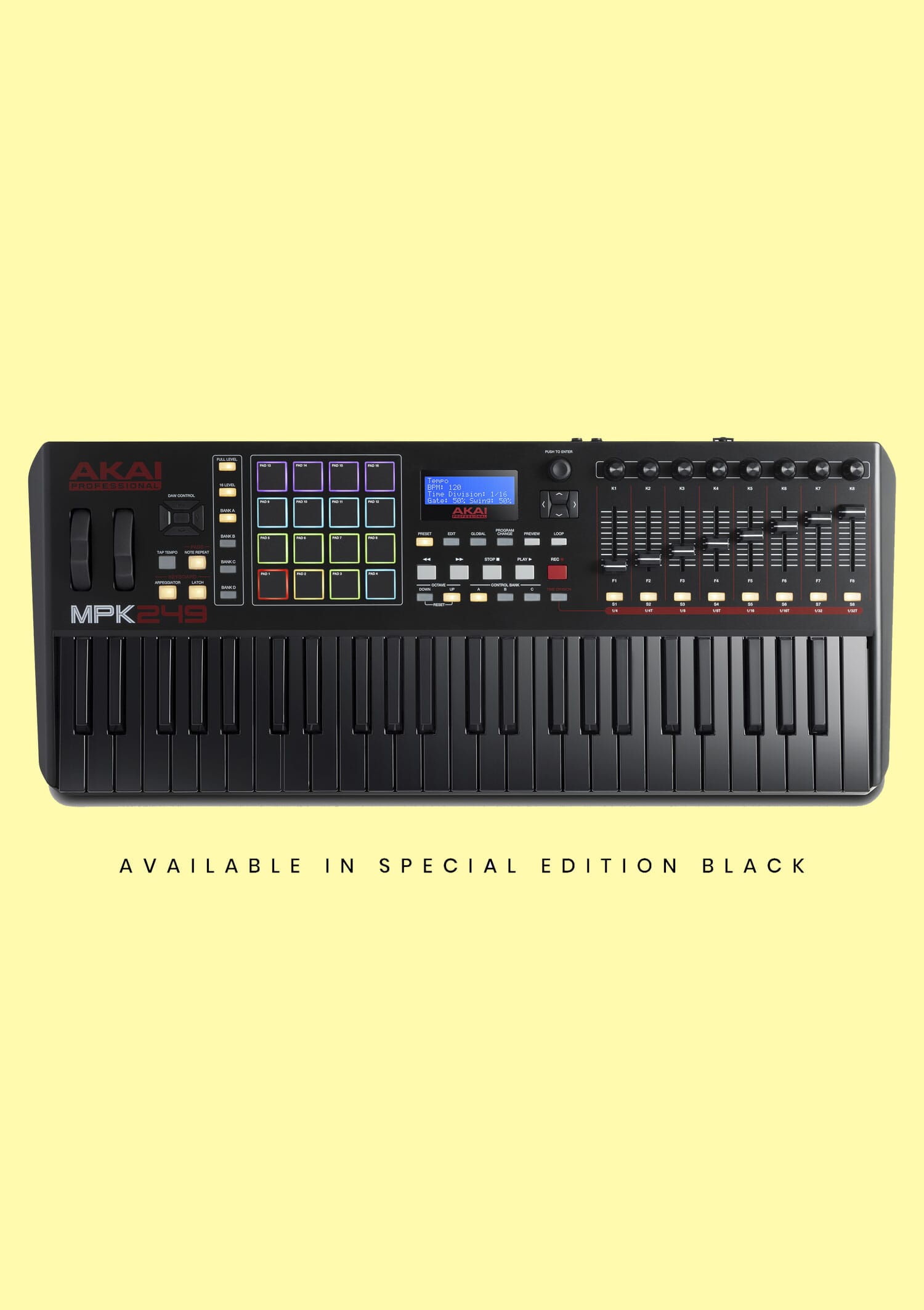 Introducing Akai MPK249 Black MIDI Pad & Keyboard Controller