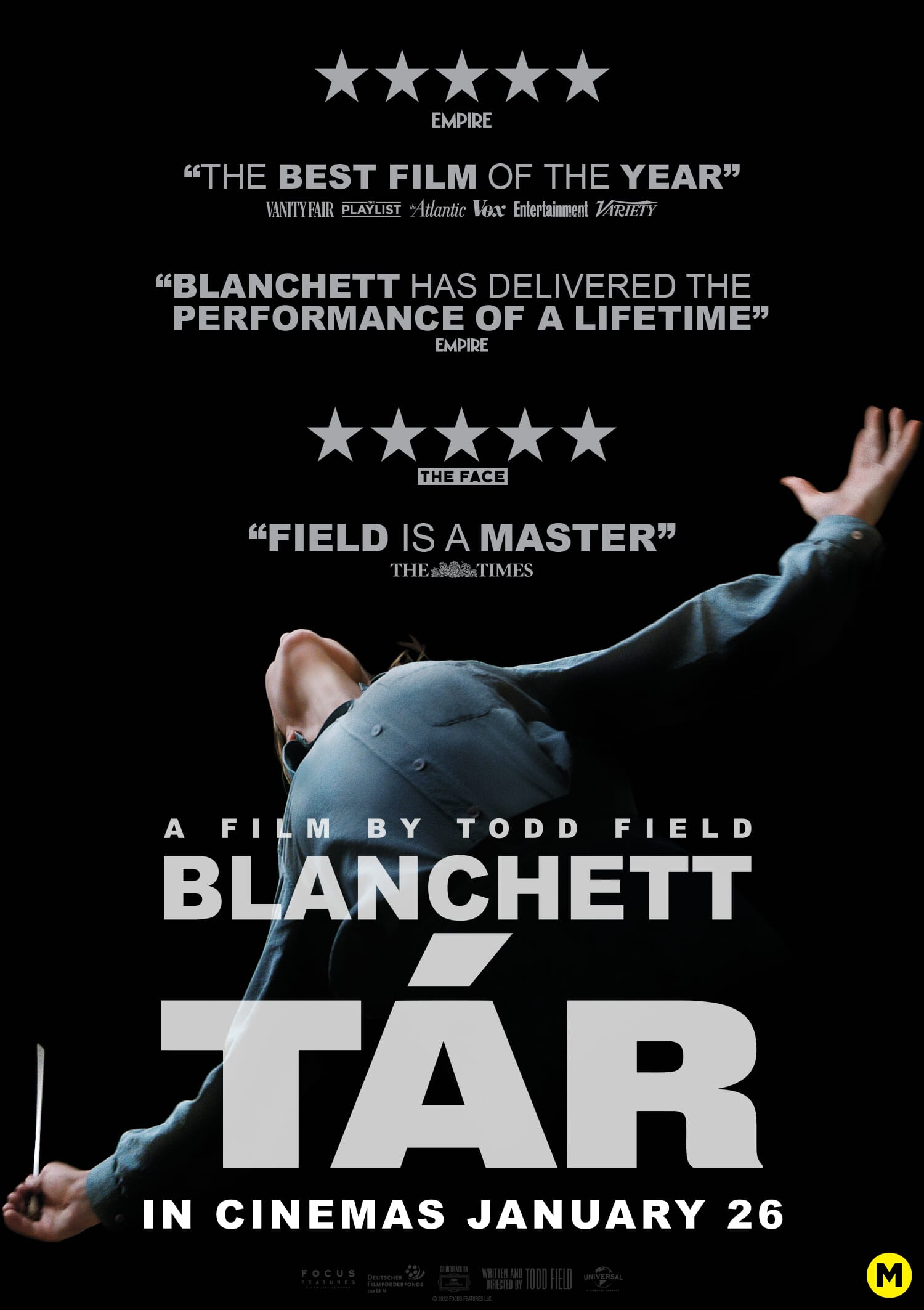 Cate Blanchett delivers a career-defining performance in TÁR.