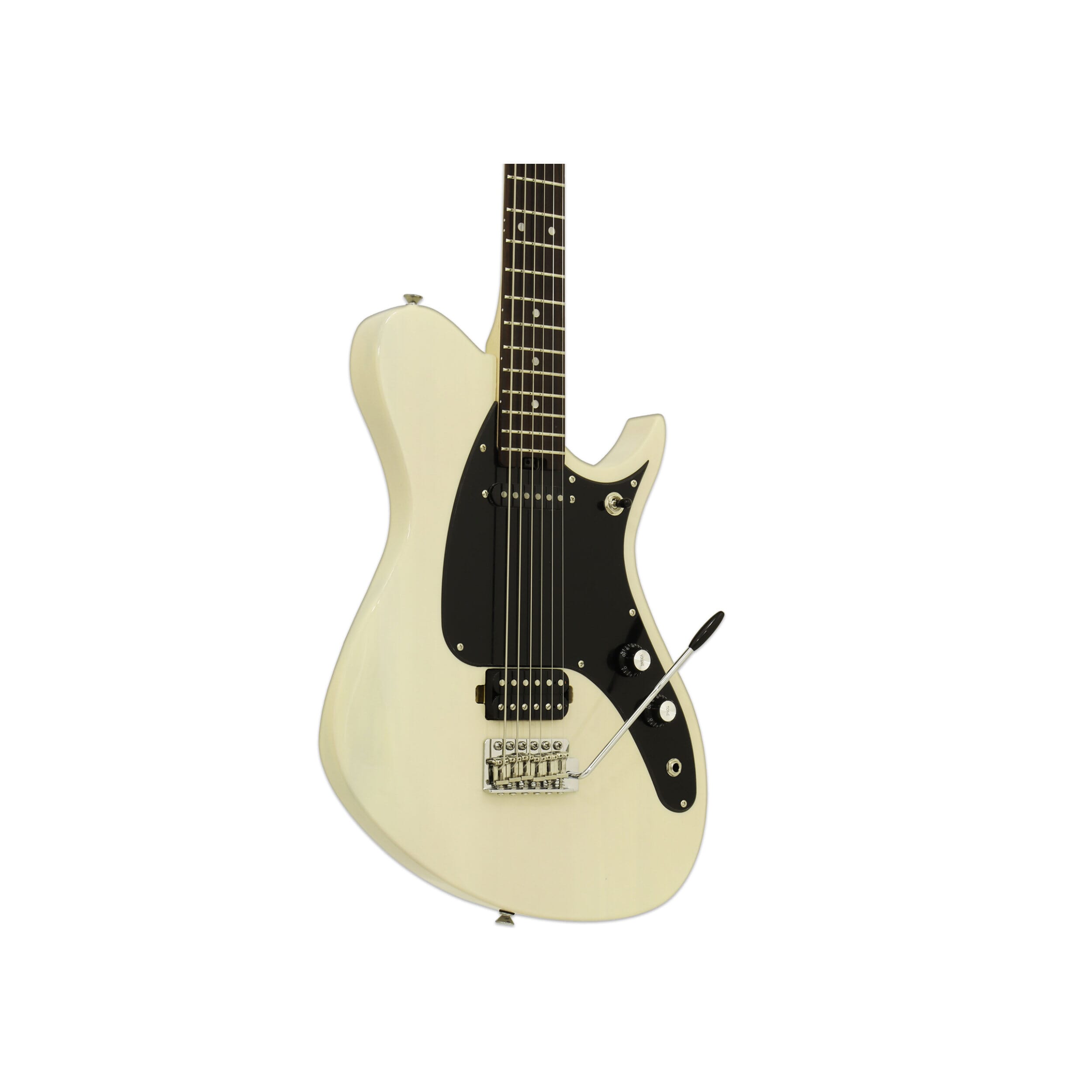 ARIA PRO II J- BARITONE ELECTRIC GUITAR - SATIN VINTAGE WHITE KBB